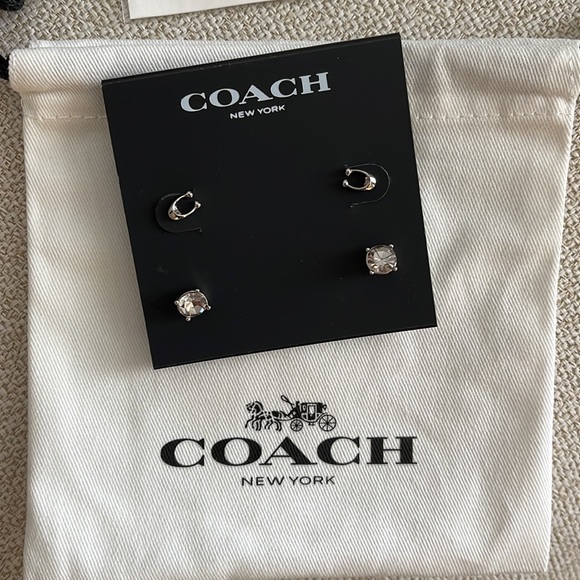 Coach | Jewelry | Coach Signature C Stud Earrings Set | Poshmark